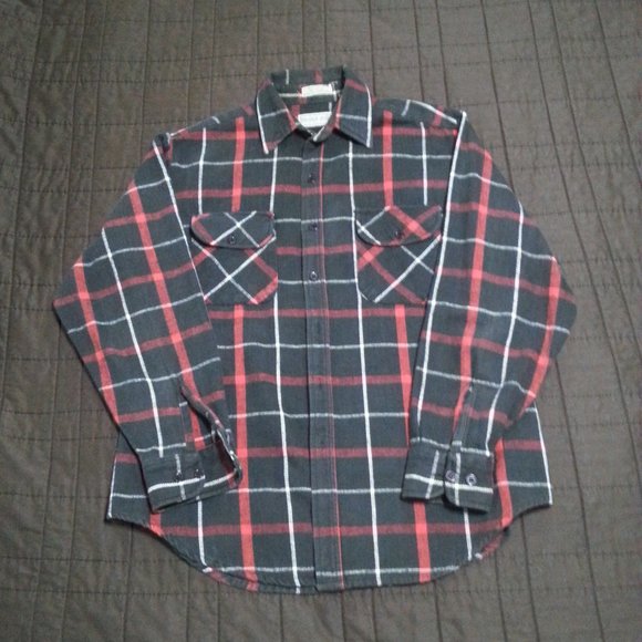 Timber Run | Shirts | Vintage Mens Flannel Shirt Long Sleeve Buttonnice ...